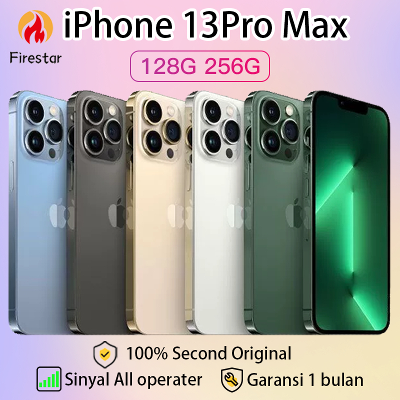Jual iPhone 13 Pro Max 128G 256G Second Normal Unlocked fulset 3utools green Kondisi Perfect All ...