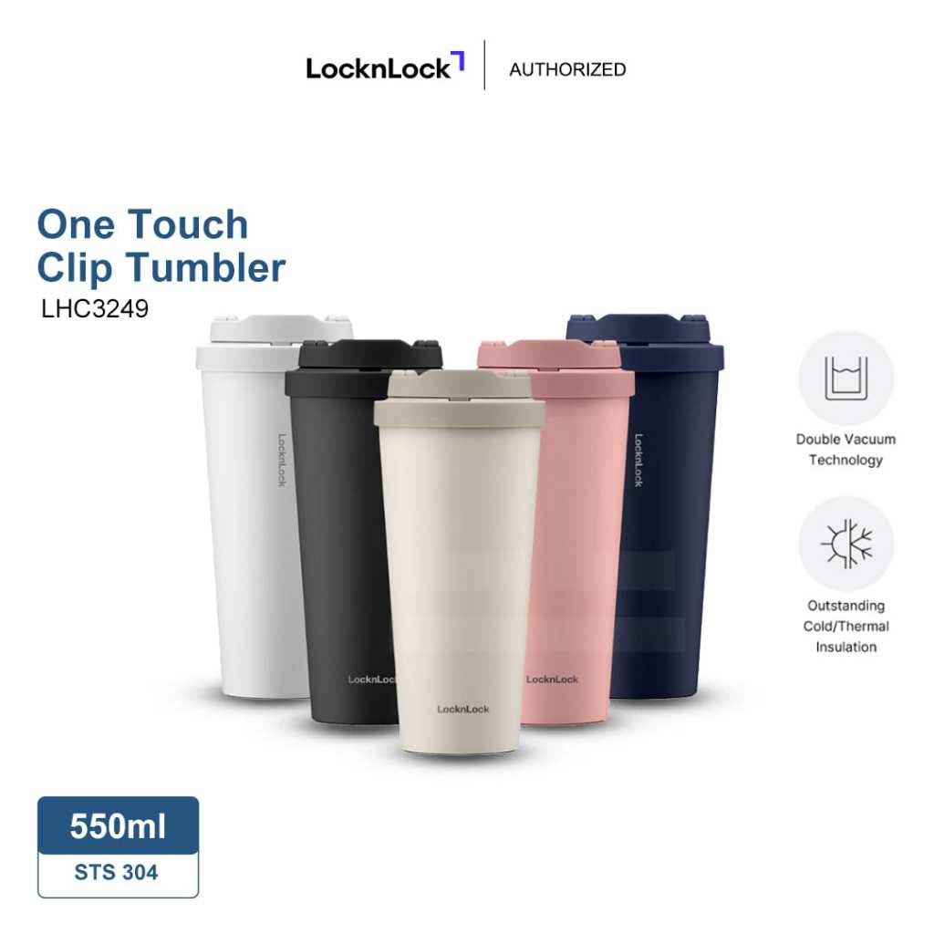 Jual LocknLock One Touch Clip Tumbler 550ML - LHC3249 | Shopee Indonesia