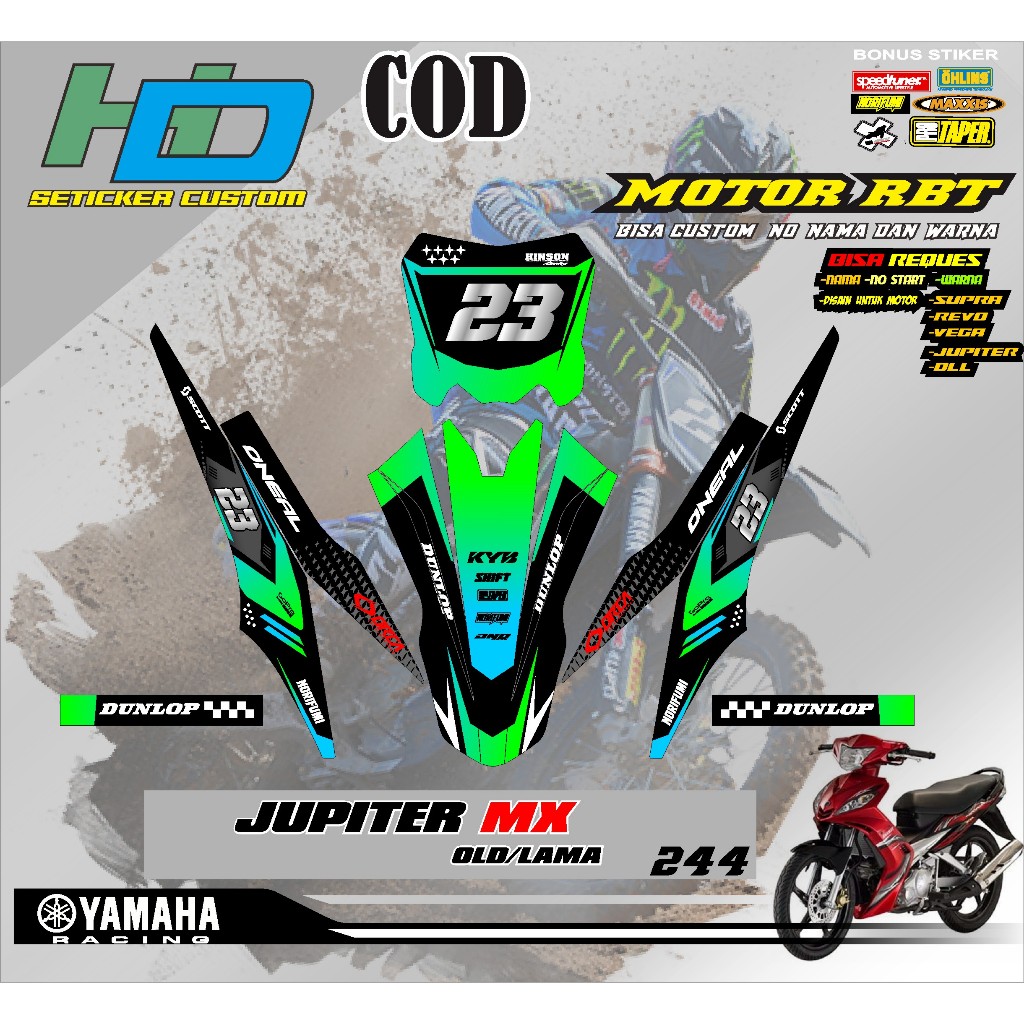 Jual Sticker Striping RBT JUPITER MX Motor Desain bebek modif bebek ...