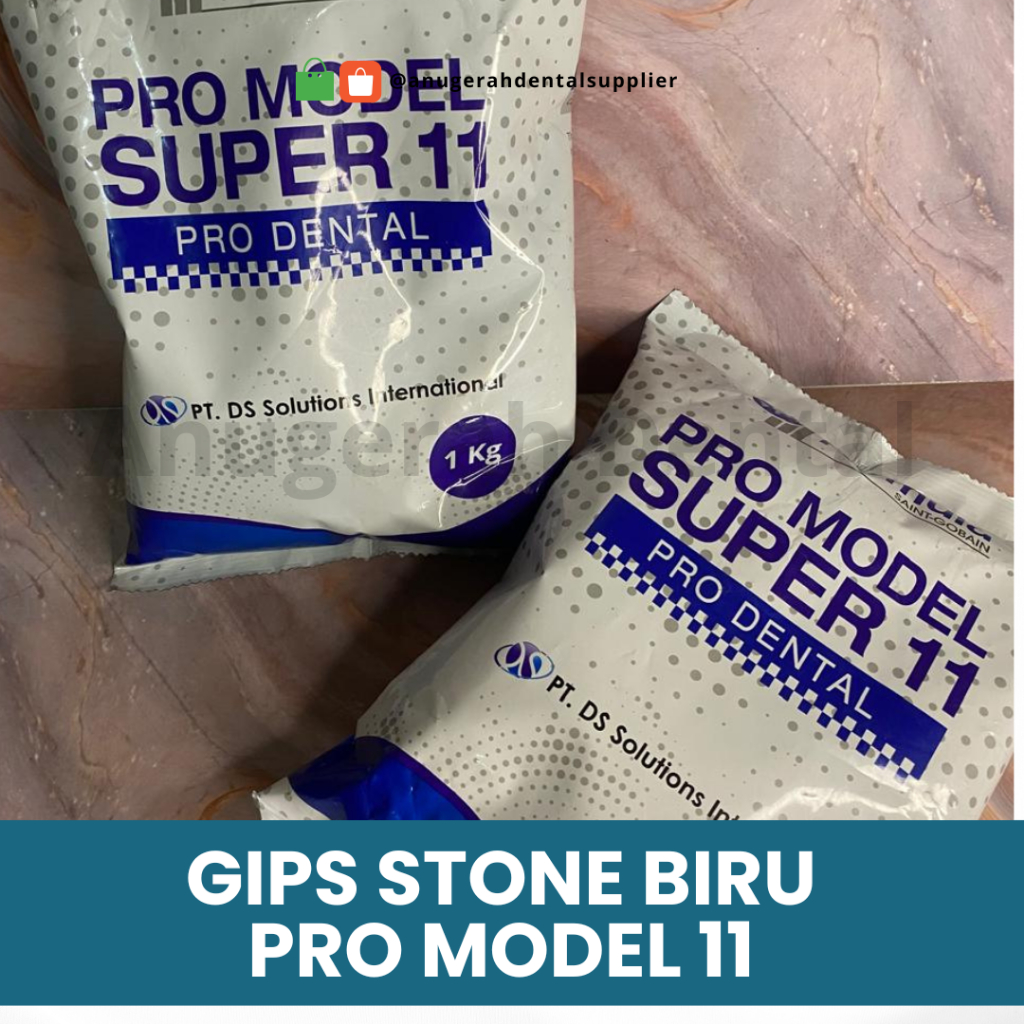 Jual Gip Stone Biru - Bahan Cetak Cor Gigi Palsu - Pro Model Super 11 ...