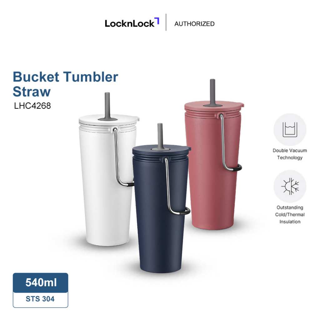 Jual LocknLock Bucket Tumbler Thermos Bottle - LHC4268 540ml | Shopee ...