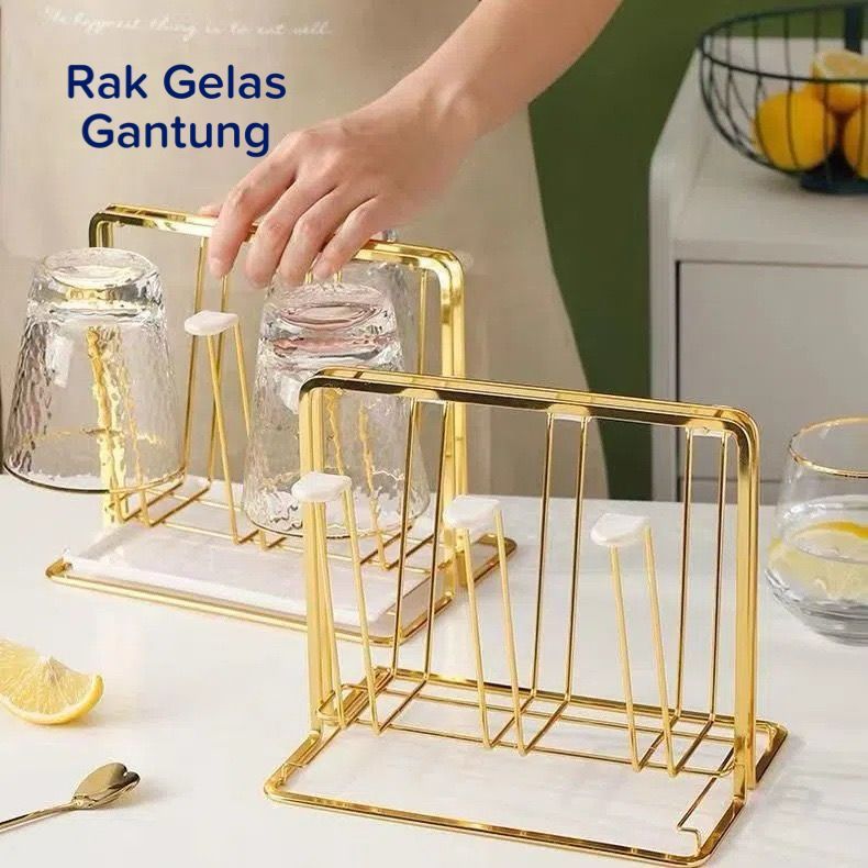 Jual Gantung Rak Cangkir Stainless Steel Minimalis Rak 6 Cup Holder ...