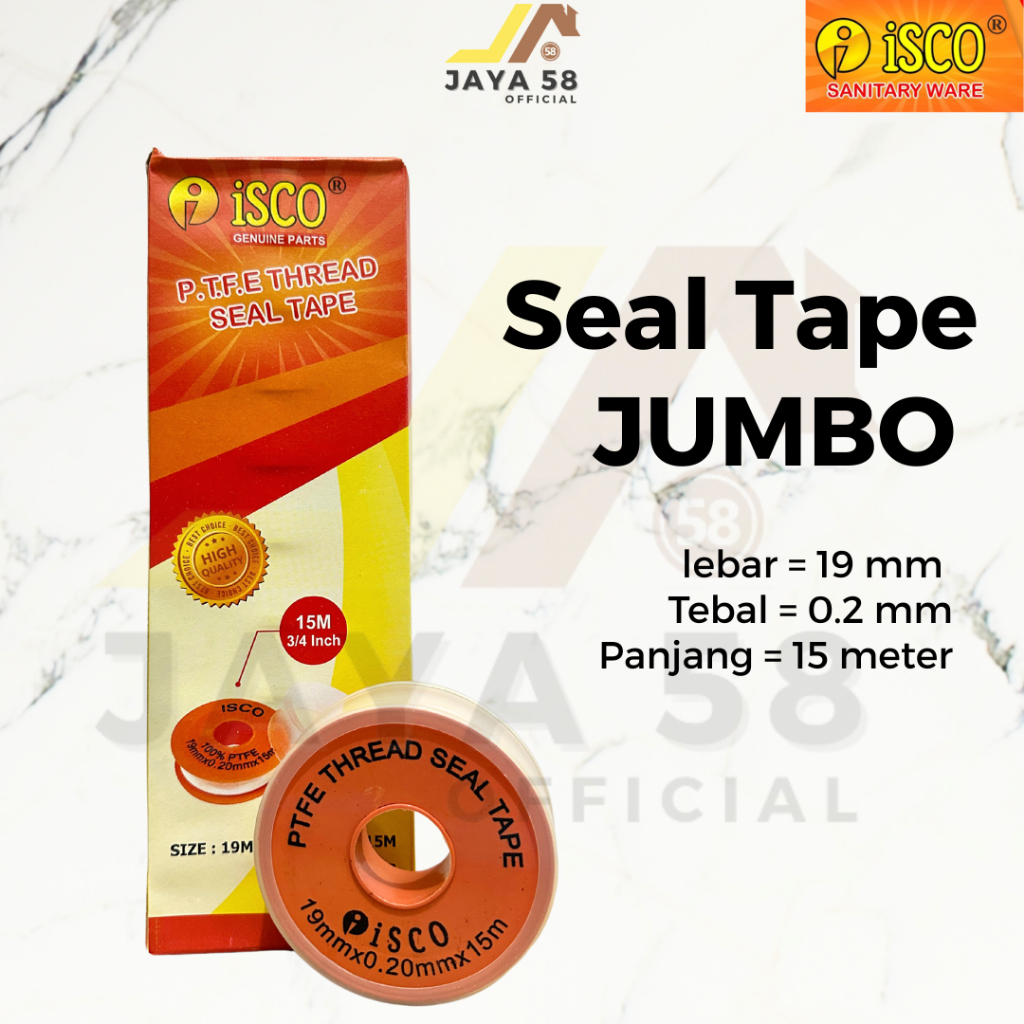 Jual GROSIR isi 10 pcs Seal tape Jumbo PTFE Isolasi Selotip Kran Pipa ...