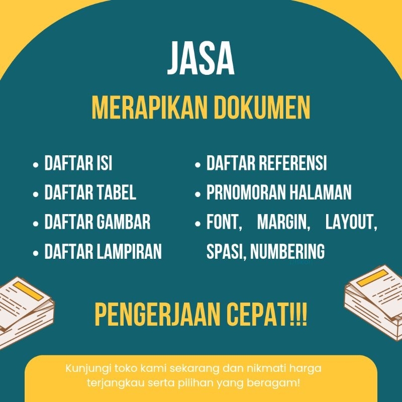 Jual Jasa Merapikan Dokumen|Edit File Rapi | Shopee Indonesia