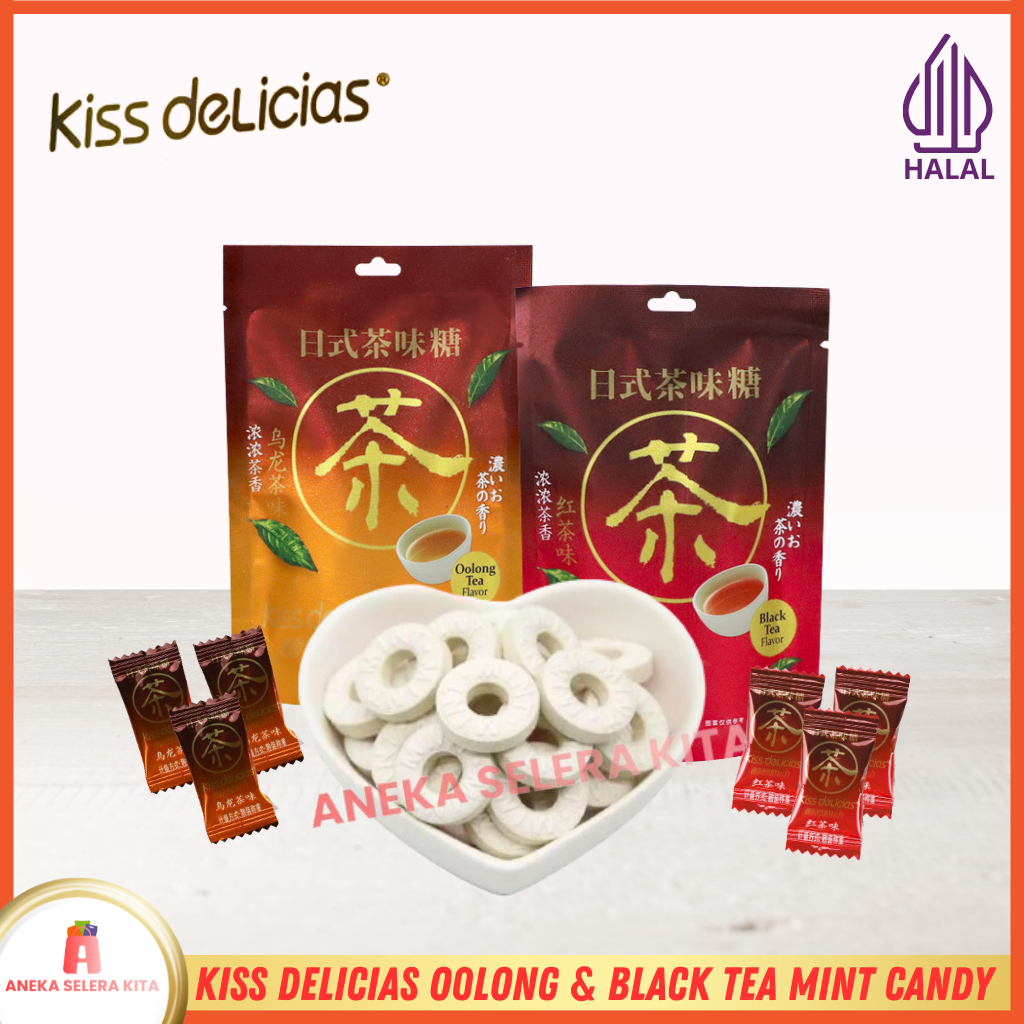 Jual Kiss Delicias Tea Mint Candy / Permen Sugar Free Rasa Oolong Tea ...