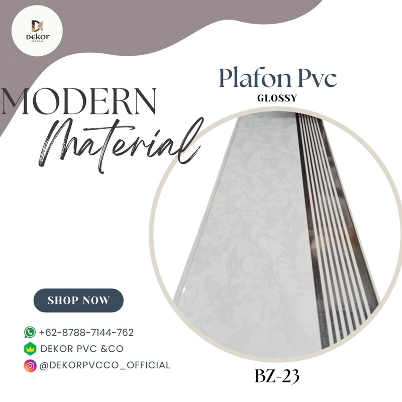 Jual plafon pvc glossy / Brandz /6 meter & 4 meter /untuk dapur ,ruang ...