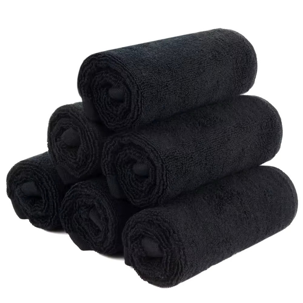 Jual Handuk Polos Hitam 30x70cm Pangkas Rambut Handuk Pijat Salon ...