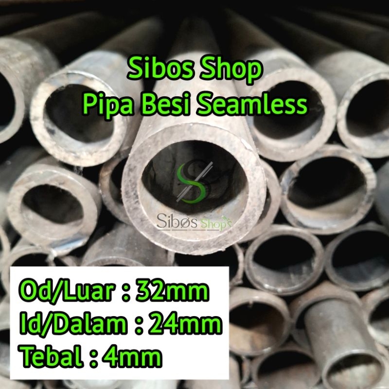 Jual Pipa Besi Seamless Od 32mm Id 24mm Tebal 4mm Panjang 20cm sampai 100cm | Shopee Indonesia