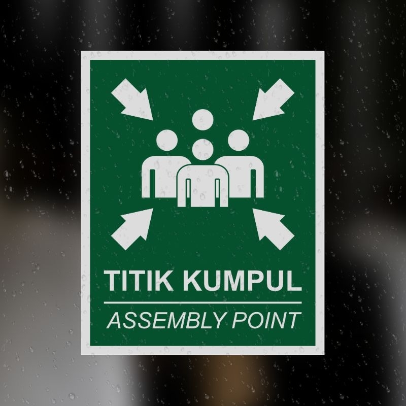 Jual Stiker Vinyl K3 Titik Kumpul / Assembly Point - Ukuran 20x25 ...