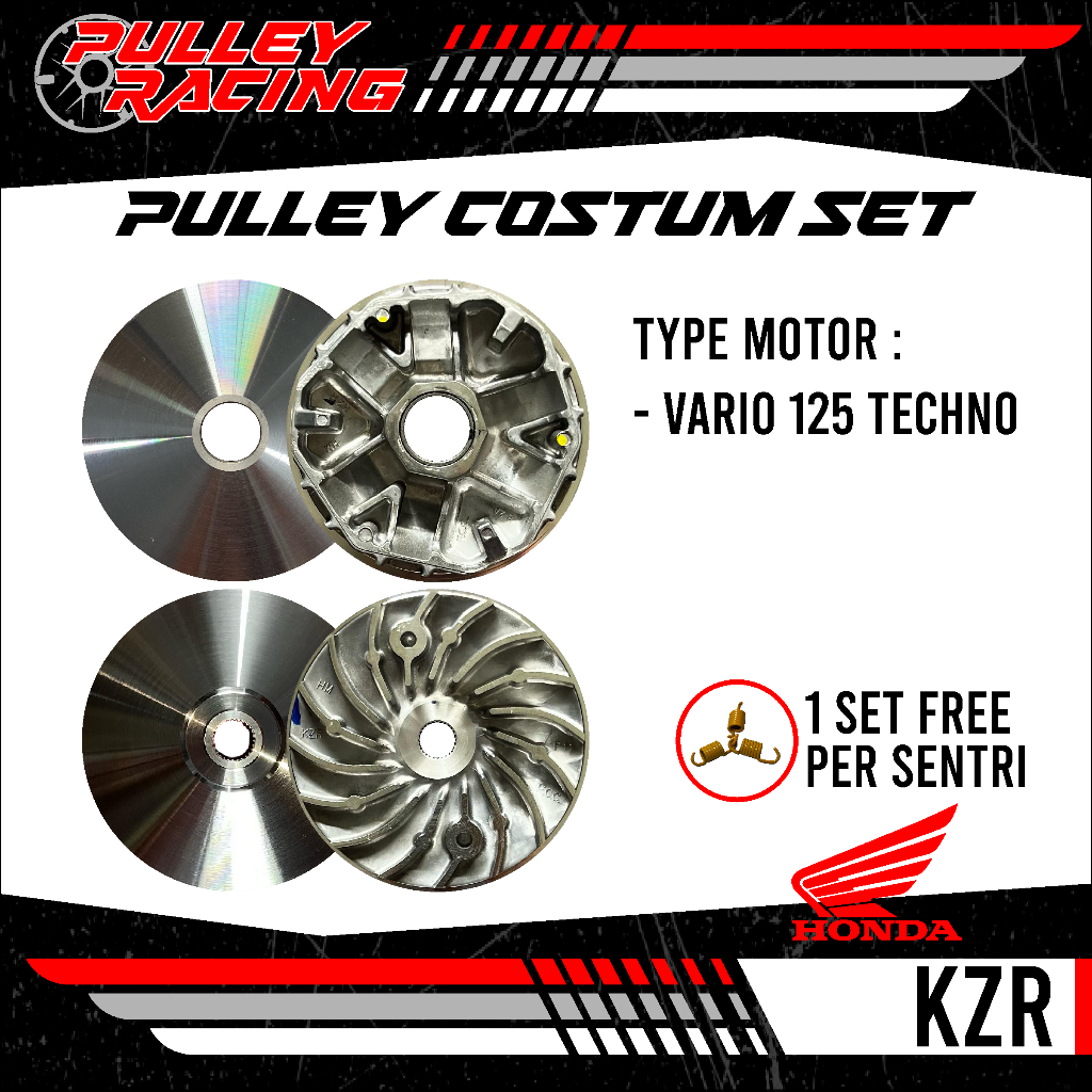 Jual Rumah Roller Pulley Racing Vario 125 Techno Custom 13,5 Bubut ...