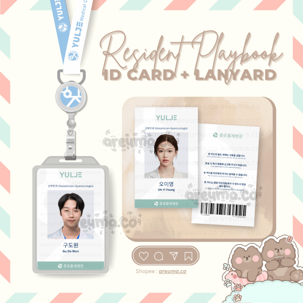 Jual RESIDENT PLAYBOOK KDRAMA ID CARD LANYARD OH YI YOUNG, GU DO WON ...