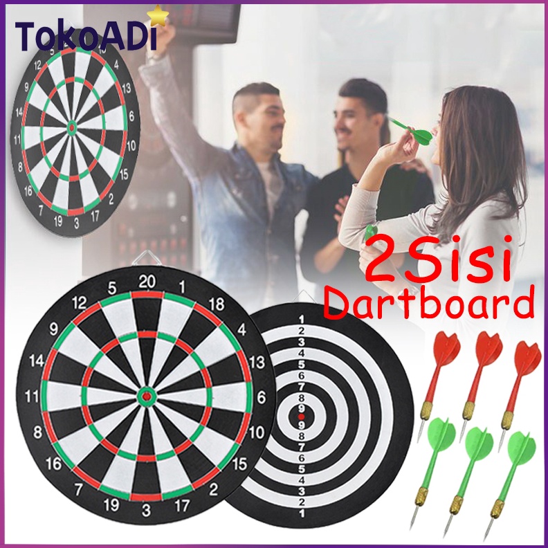 Jual KODE X1F Dart Board Safety Set Game ROX Original Dua Sisi Dart ...