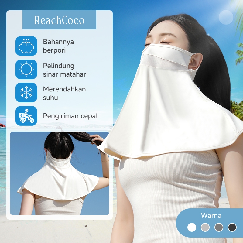 Jual BeachCoco Masker anti uv full face Masker Ice Silk Anti UV Wanita ...