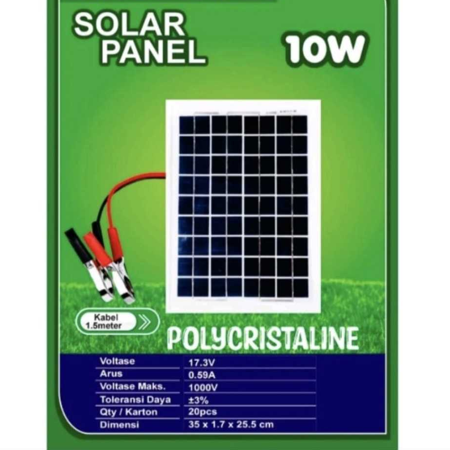 Jual SOLAR PANEL 10WP POLY CRYSTALLINE SOLAR CELL PANEL SURYA 10 WATT ...