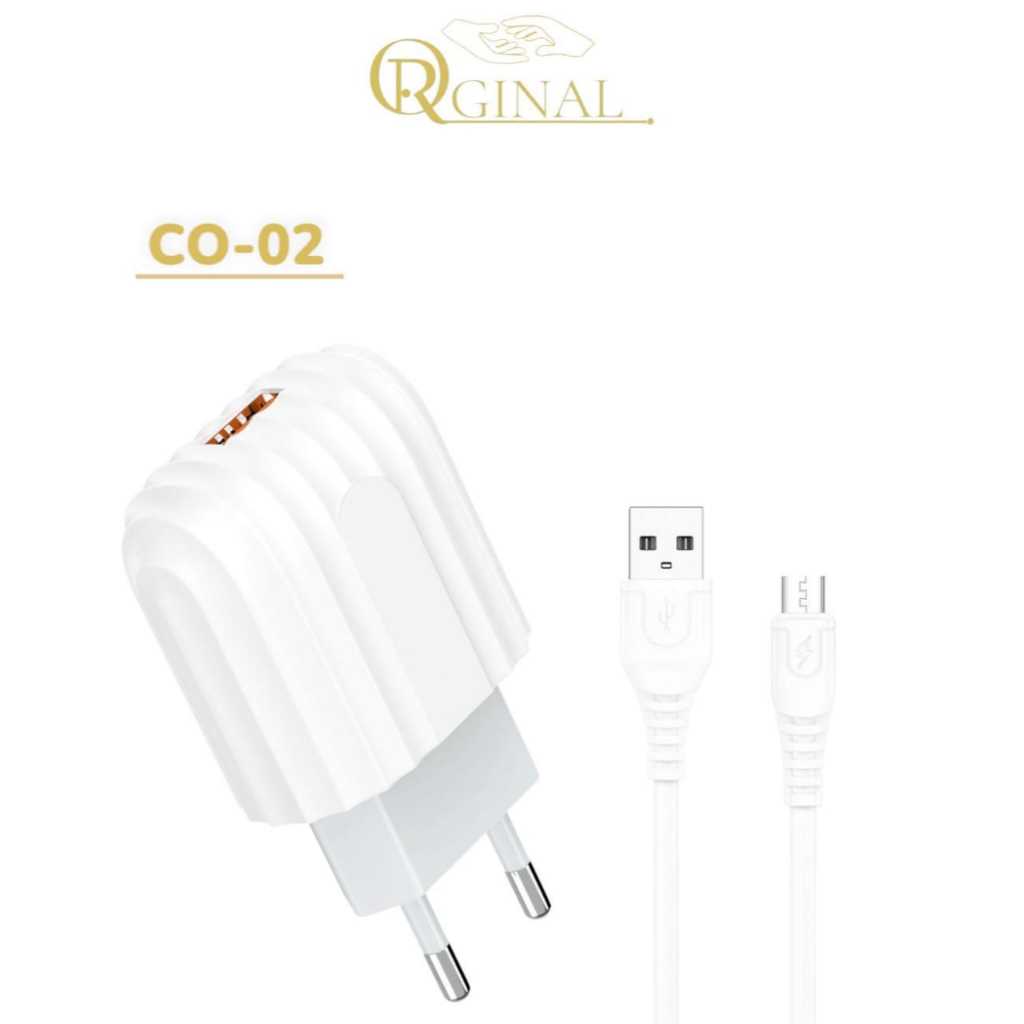 Jual TRAVEL CHARGER ORIGINAL 1 USB CO-02/CASSAN MICRO ORIGINAL | Shopee ...