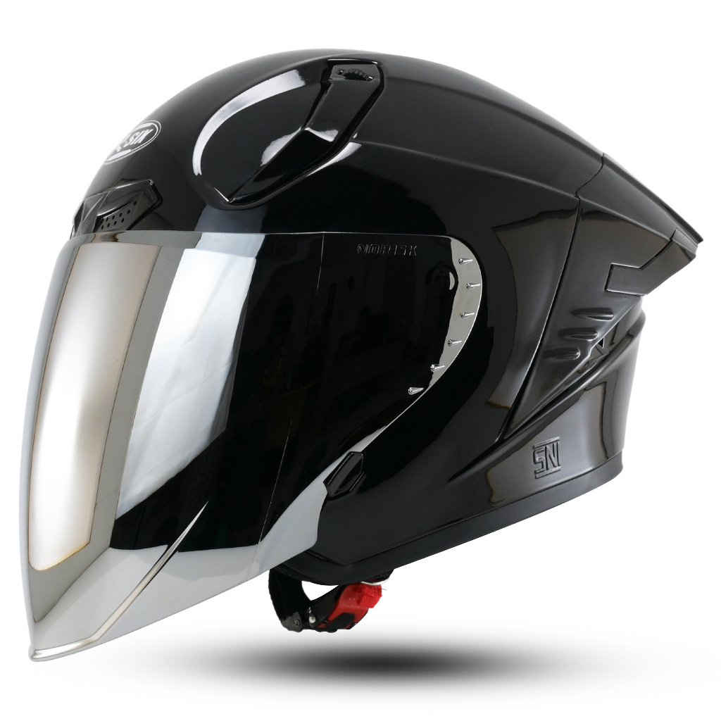 Jual Helm Half Face Solid Harian Viral DELTA RSIX Terbaru SNI | Shopee ...