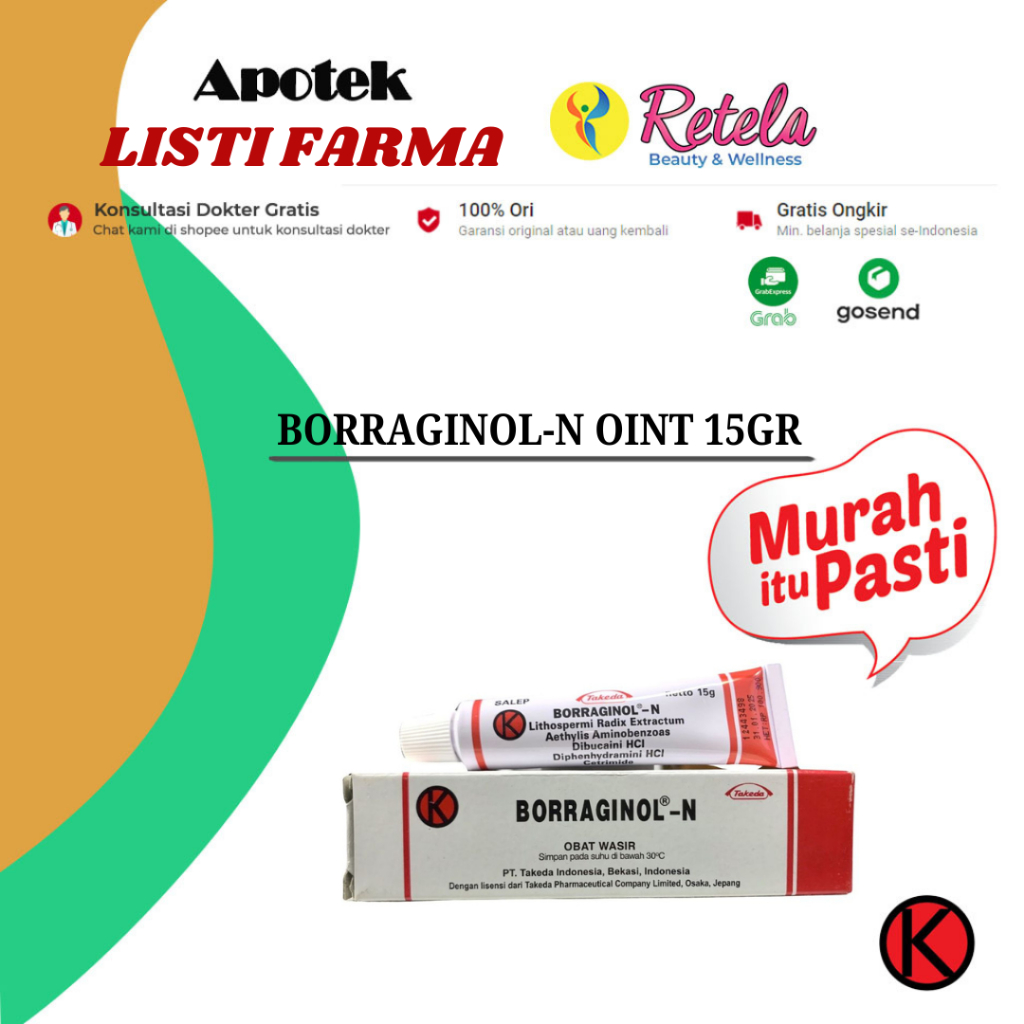 Jual BORRAGINOL-N OINT 15GR | Shopee Indonesia