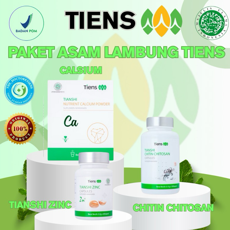 Jual TIENS Paket Asam Lambung, Maag, Gerd Tianshi Chitin Chitosan ...