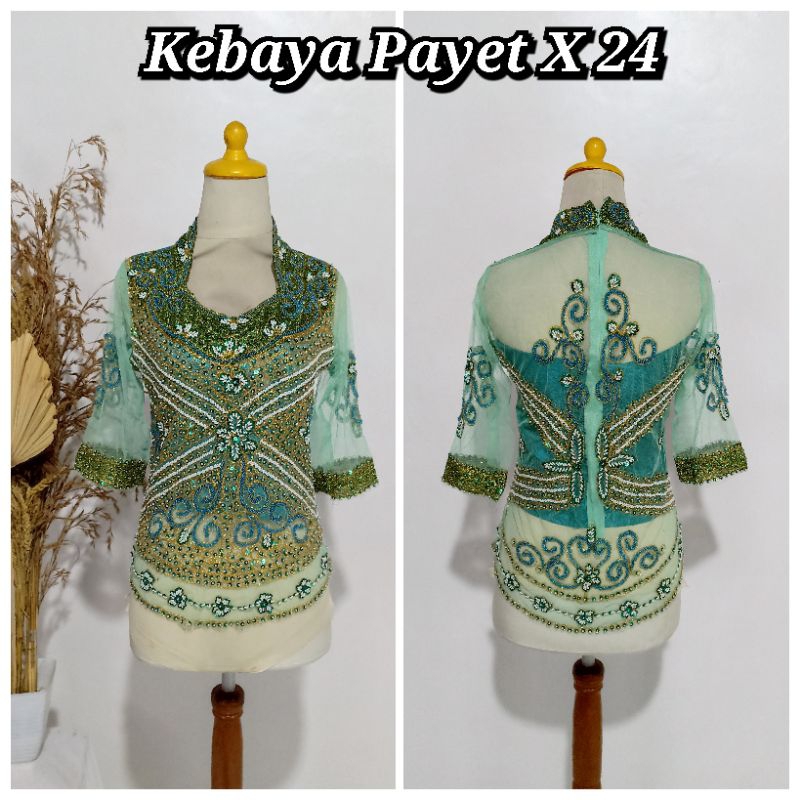 Jual Kebaya Manten X Payetnya Kebaya Tile Adat Manten Semi Stretch ...