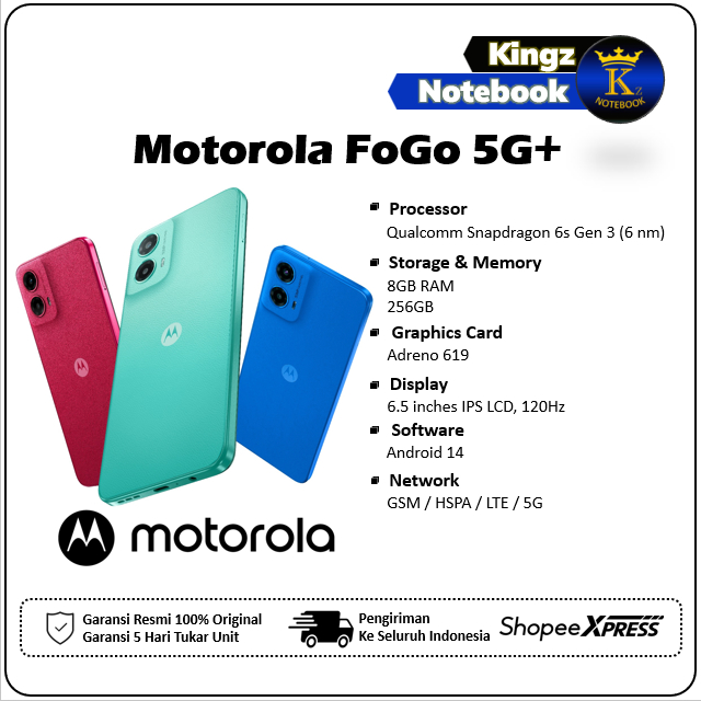 Jual Motorola FOGO 5G+ 8GB 256GB Moto G45 Garansi Resmi | Shopee Indonesia