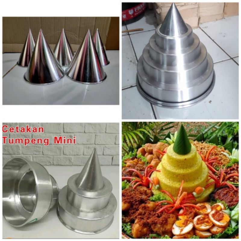 Jual cetakan nasi tumpeng 4tingkat anti lengket bahan 08 berbagai ...