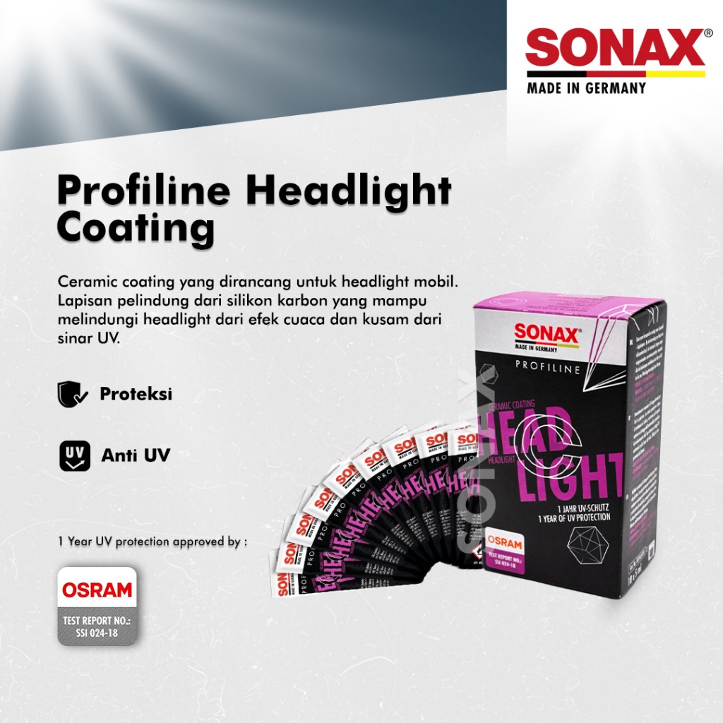 Jual Sonax Profiline Headlight Coating (isi 10 sachet) Ceramic Coating Headlight | Shopee Indonesia