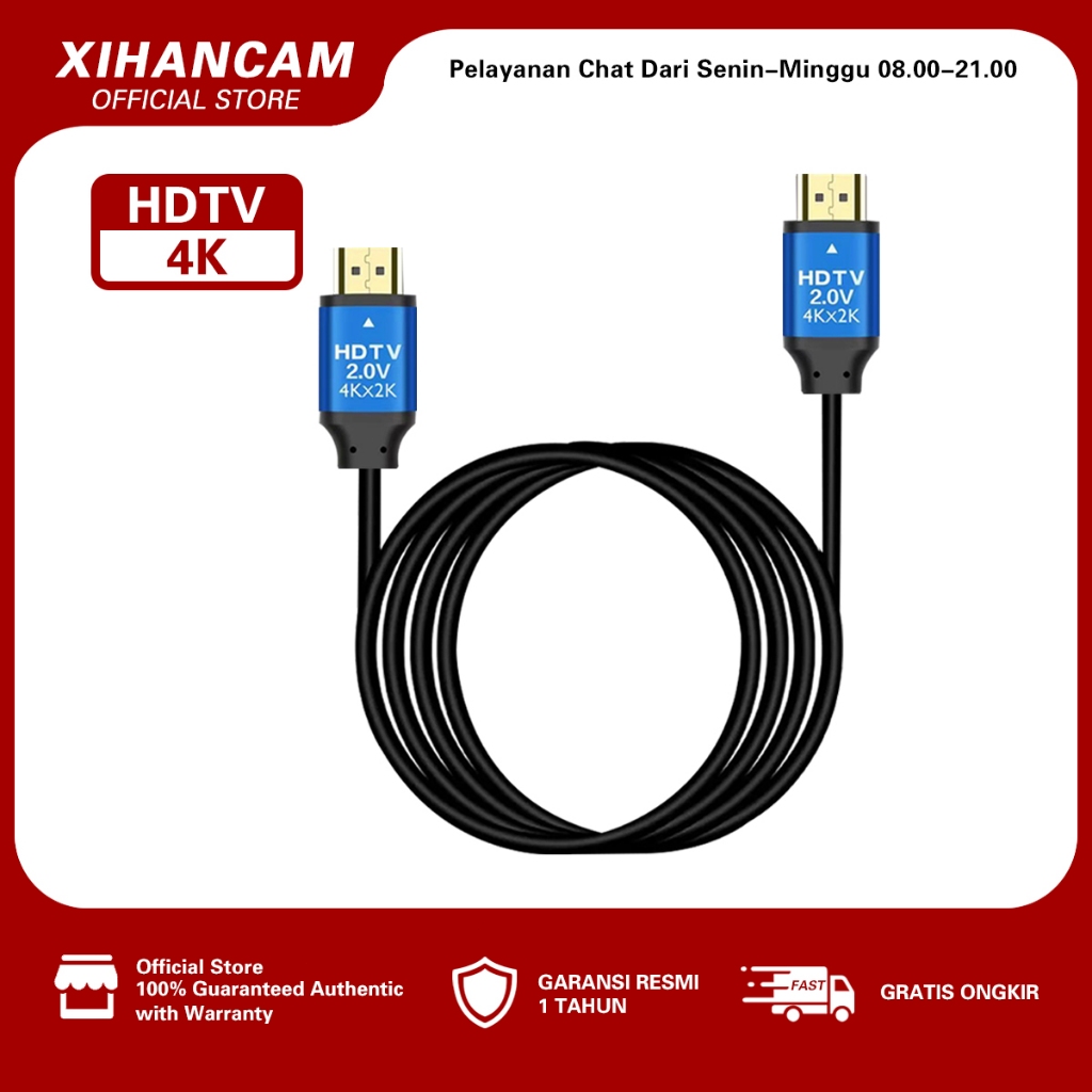 Jual XIHANCAM Kabel HDMI To HDMI 4K UHD Kabel HDTV Untuk HDTV DVR LCD ...