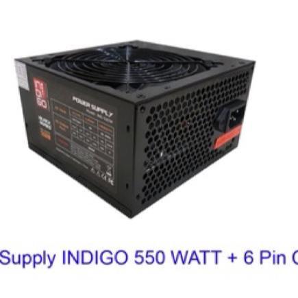 Jual PSU GAME KOMPUTER INDIGO 550W SUDAH PIN 6 VGA MURAH BERGARANSI ...