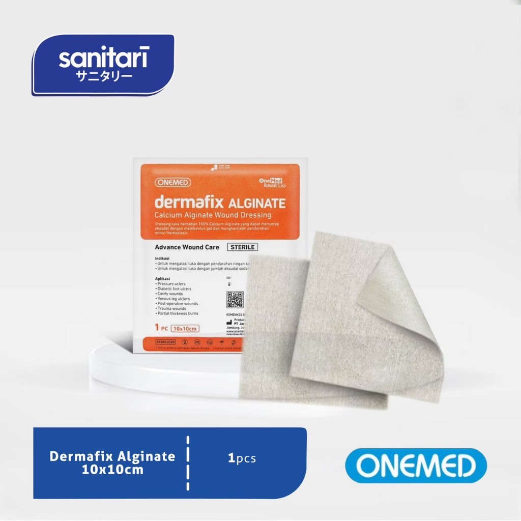 Jual Dermafix Alginate 10x10cm Wound Dressing Onemed Plester Luka ...