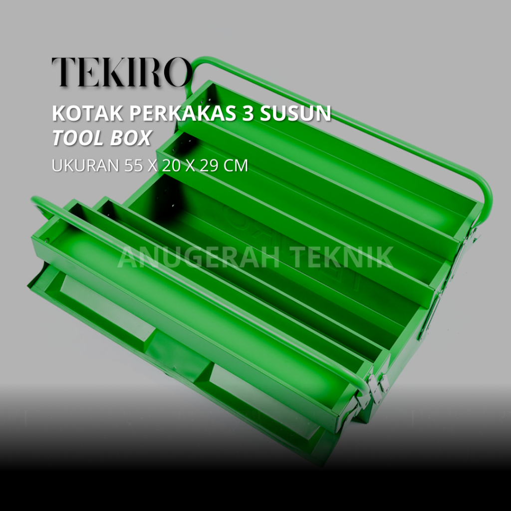 Jual TEKIRO - KOTAK PERKAKAS 3 SUSUN / TOOL BOX UKURAN 55 X 20 X 29 CM | Shopee Indonesia