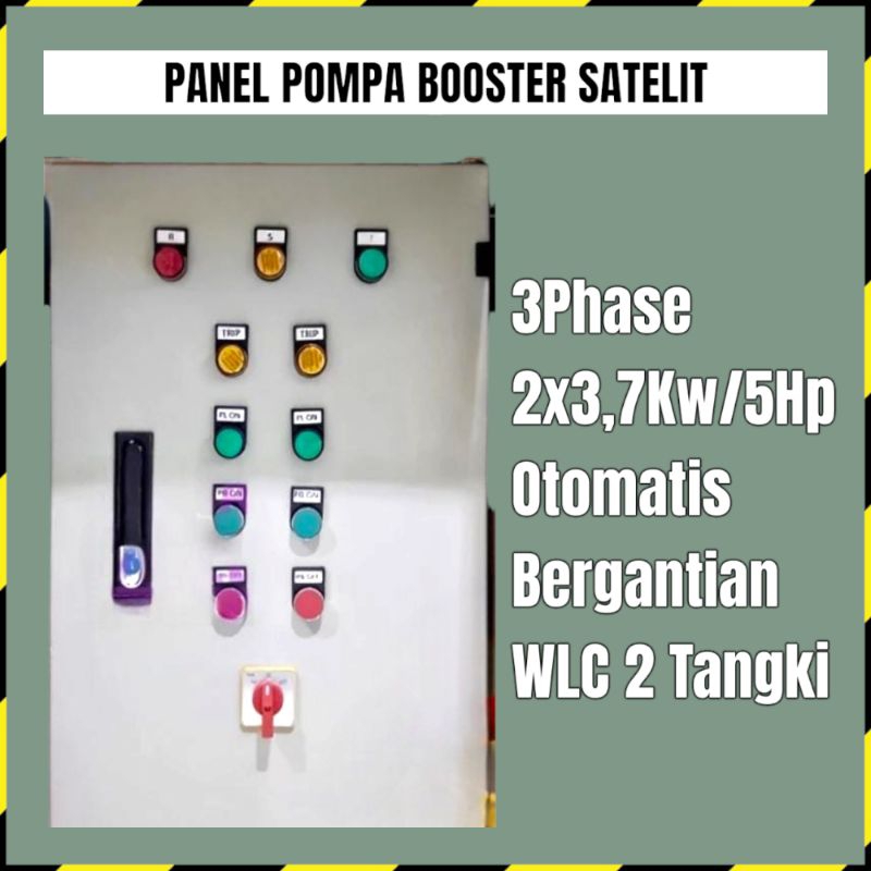 Jual POMPA BOOSTER SATELIT PANEL 3 PHASE 2×3,7KW 5HP WLC 2 TANGKI ...