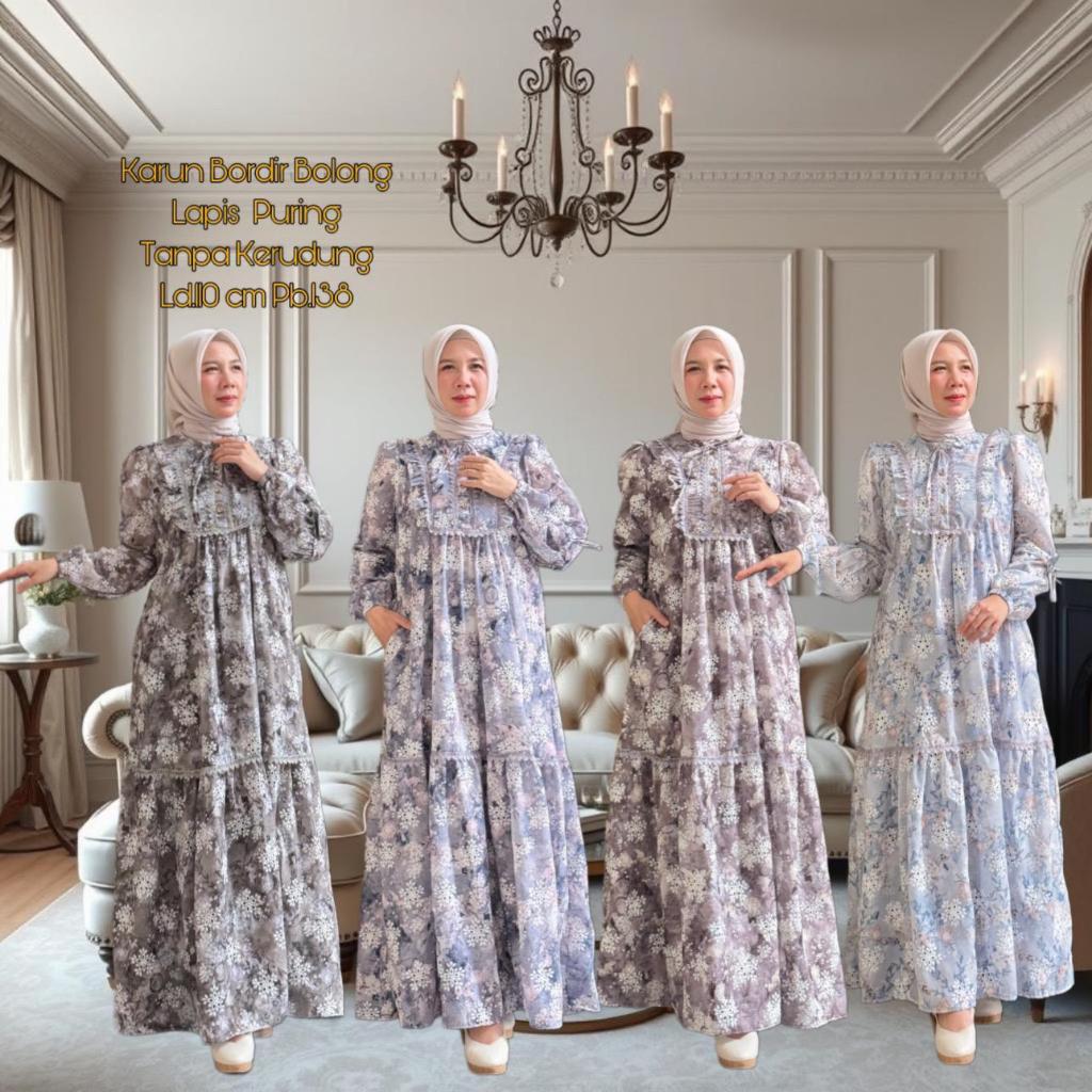 Jual Hagya Katbol Gamis Dress by MiQiela Motif Mewah Kondangan Elegan ...