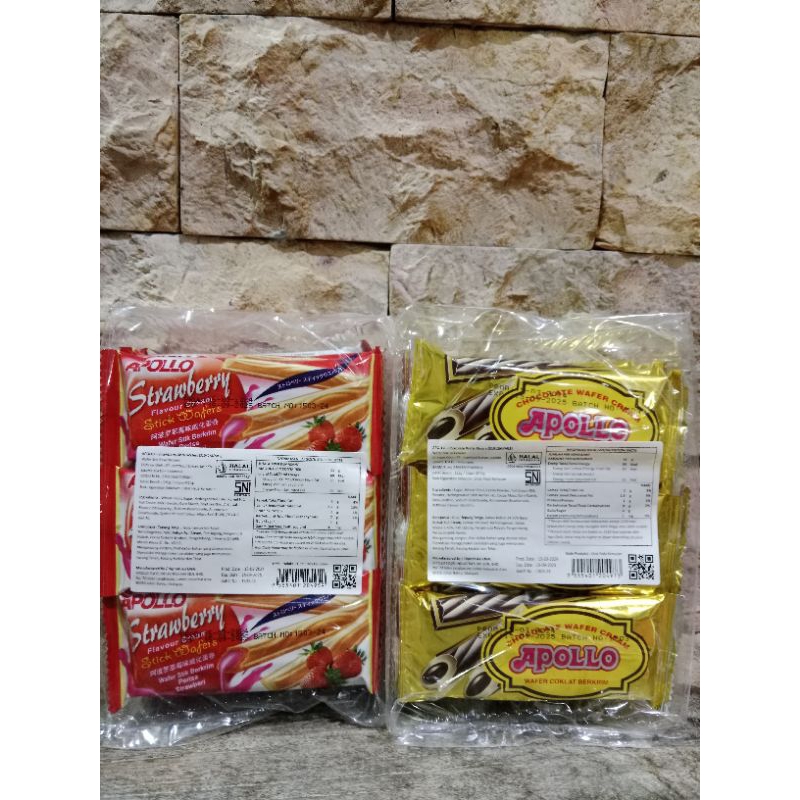 Jual ( TRAY ) APOLLO STICK WAFER 12 sachet@ 11 gr | Shopee Indonesia