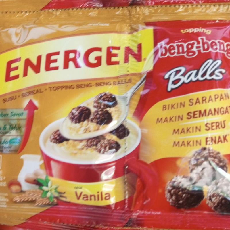 Jual PROMO ENERGEN BENG-BENG BALLS MINUMAN SEREAL VANILLA 1 RENCENG ISI ...