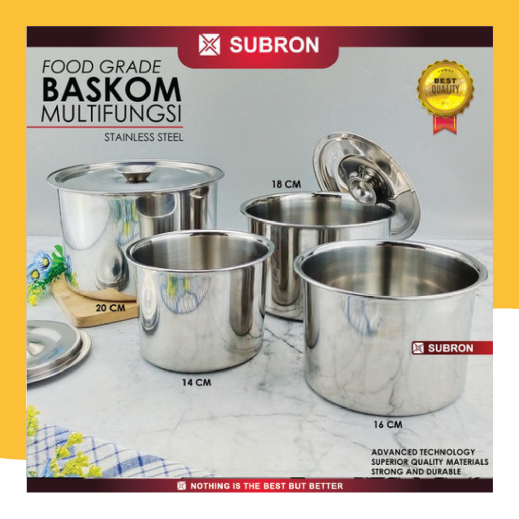 Jual SUBRON Baskom Bumbu Tinggi Serbaguna Tebal Stainless Steel ...