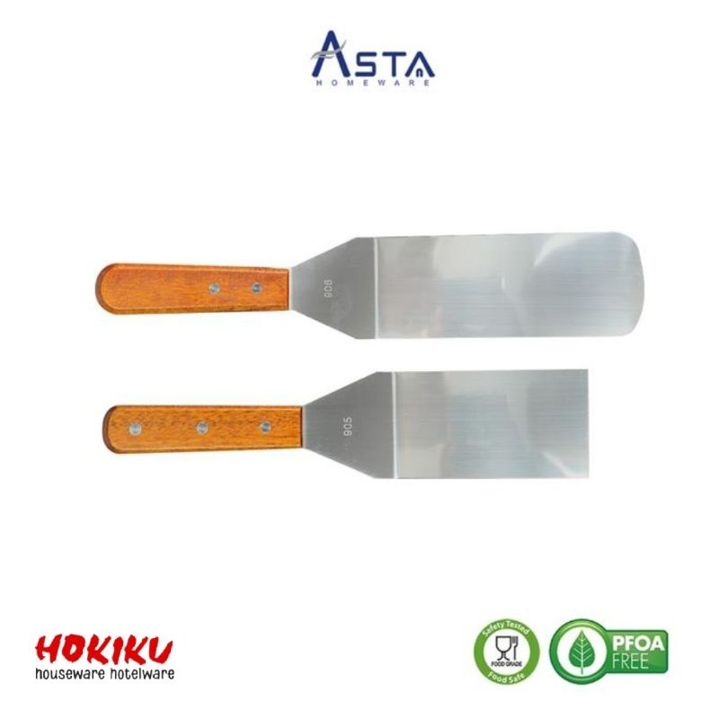 Jual ASTA TEPPAN SPATULA STAINLESS STEEL GAGANG KAYU 31CM / 36CM ...
