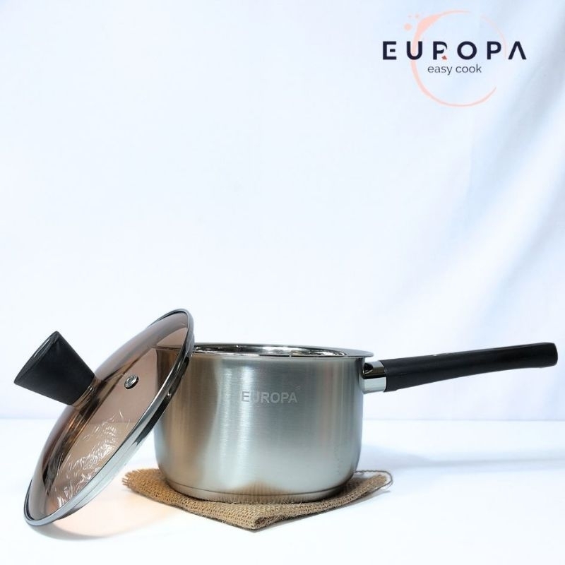 Jual Panci Mie - Sauce Pan Stainless Tebal Dengan Tutup Kaca Gold ...