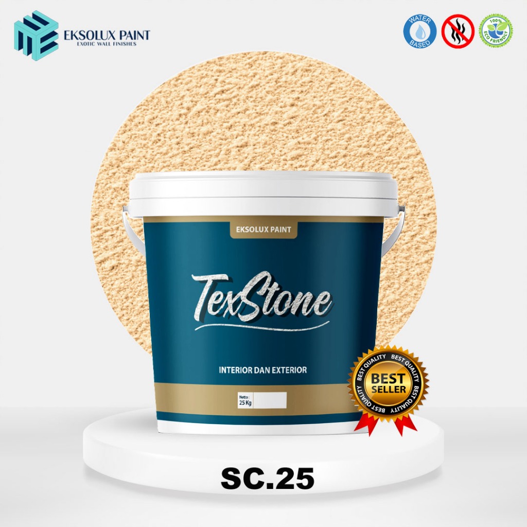 Jual Cat Tembok TEXSTONE Tekstur Pasir Motif Kamprot INTERIOR ...