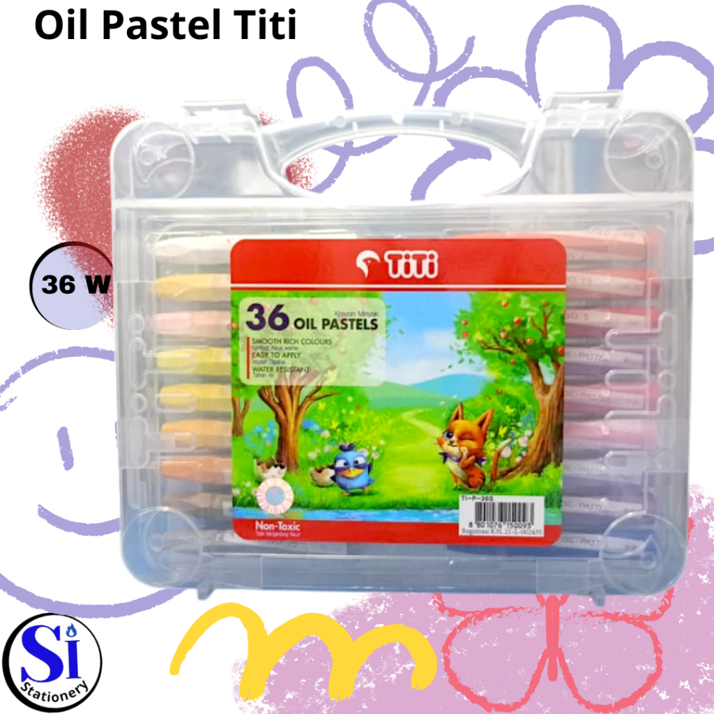 Jual Oil Pastel Titi OP-36S 36 Warna/Titi Oil Pastel 36 Colors/Crayon ...