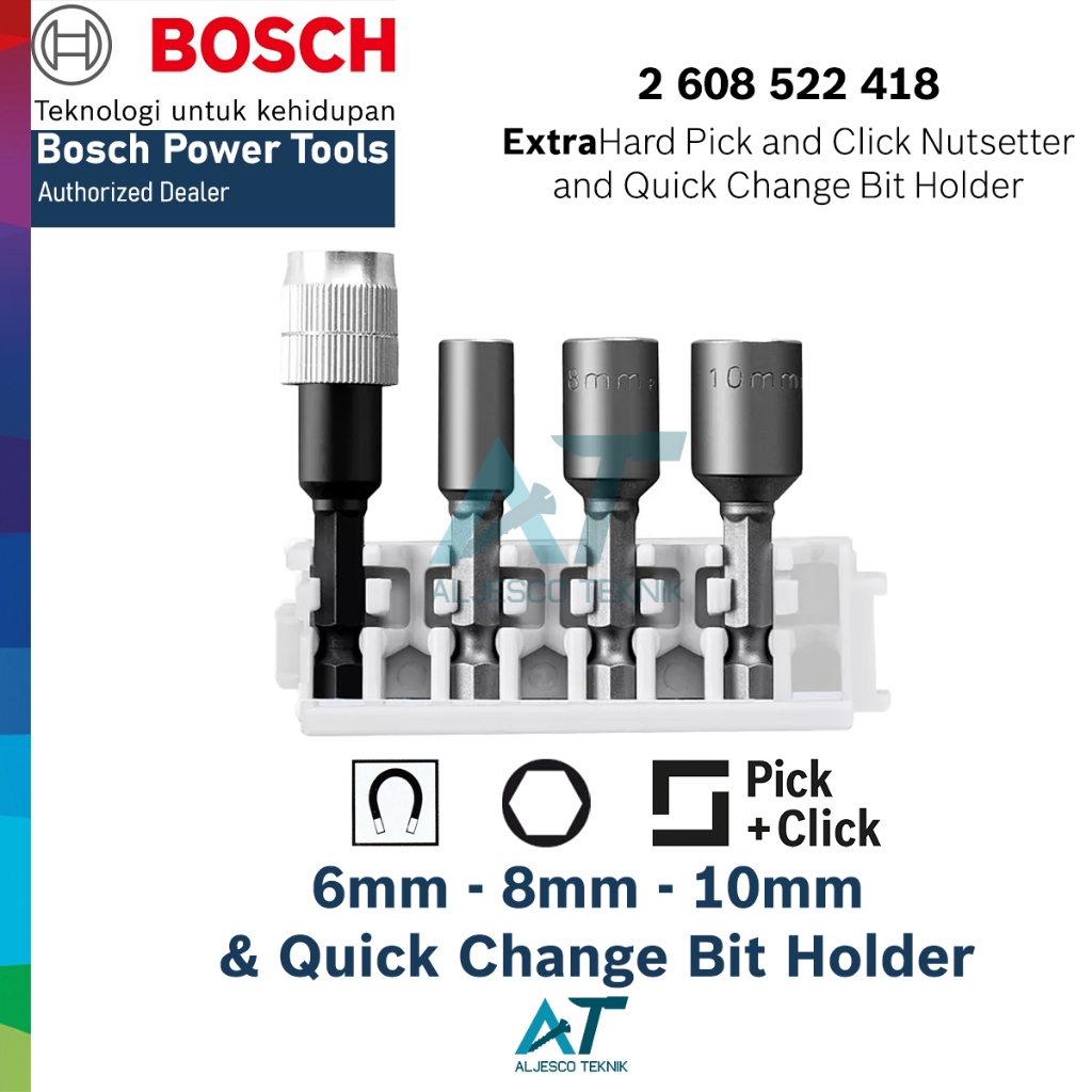 Jual BOSCH MATA ROOFING 6 8 10MM SET - MAGNETIC NUT SETTER - PICK ...