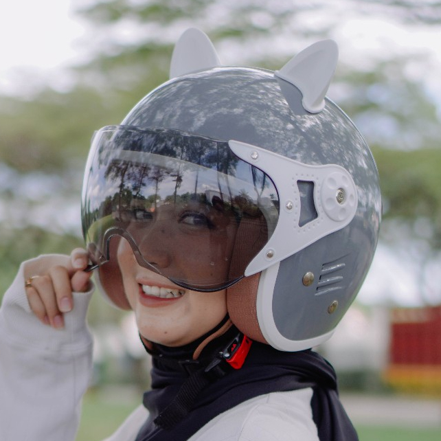 Jual Helm Retro Bogo Pilot Bipplast Warna Army Doff Hijab Friendly Half ...