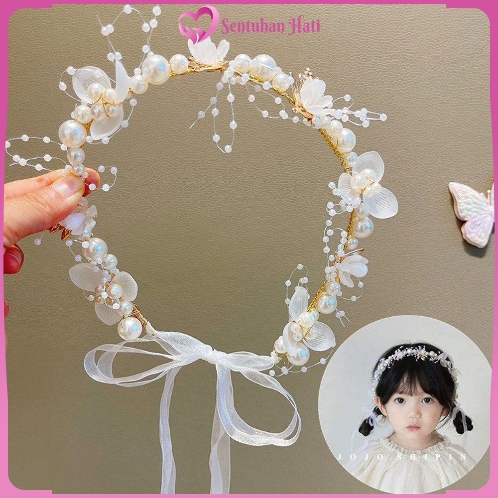 Jual Headpiece Hijab Bunga Mutiara Princess Putih Mahkota Aksesoris ...