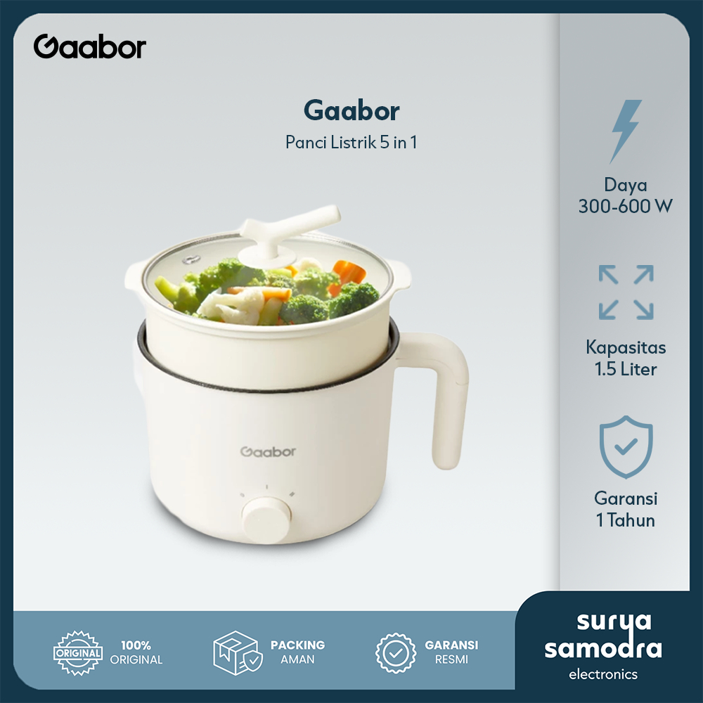 Jual GAABOR Panci Listrik Serbaguna Electric Cooker Anti Lengket ...