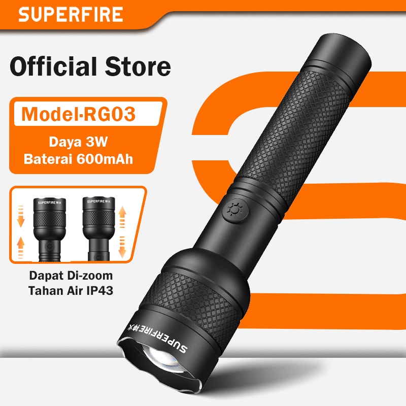 Jual SUPERFIRE Zoom Senter Kepala Super Terang Mini LED USB Isi Ulang Luby Portabel Lampu ...