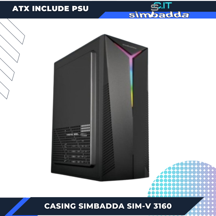 Jual simbadda casing pc atx sim V 3160 include psu 380watt | Shopee Indonesia
