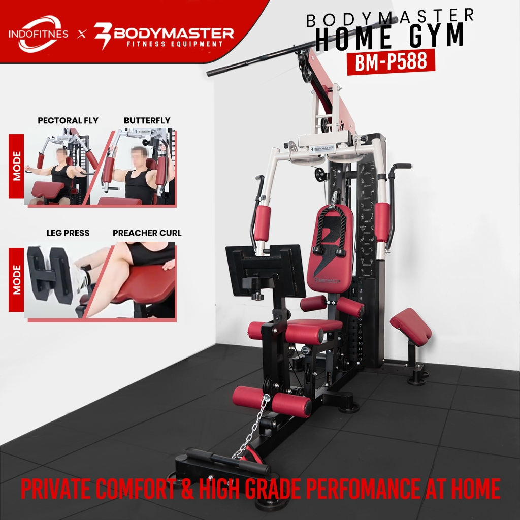 Jual BODYMASTER Home Gym BM-P588, leg press pec deck butterfly alat ...