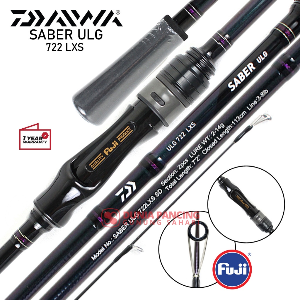 Jual Joran Spinning Daiwa Saber ULG 2021 Pilih Ukuran | Shopee Indonesia
