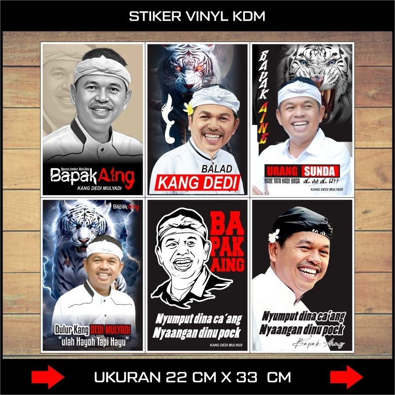 Jual Stiker bapak aing / kang Dedi Mulyadi / Stiker Vinyl Ukuran besar ...
