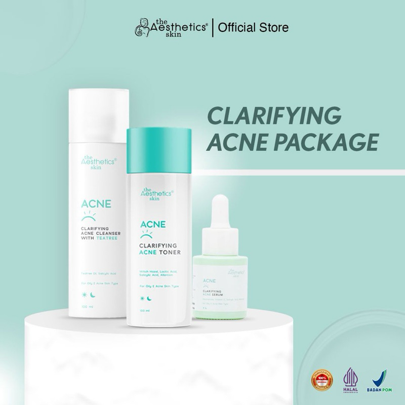 Jual [Free Pouch] The Aesthetics Skin Clarifying Acne Package | Shopee ...