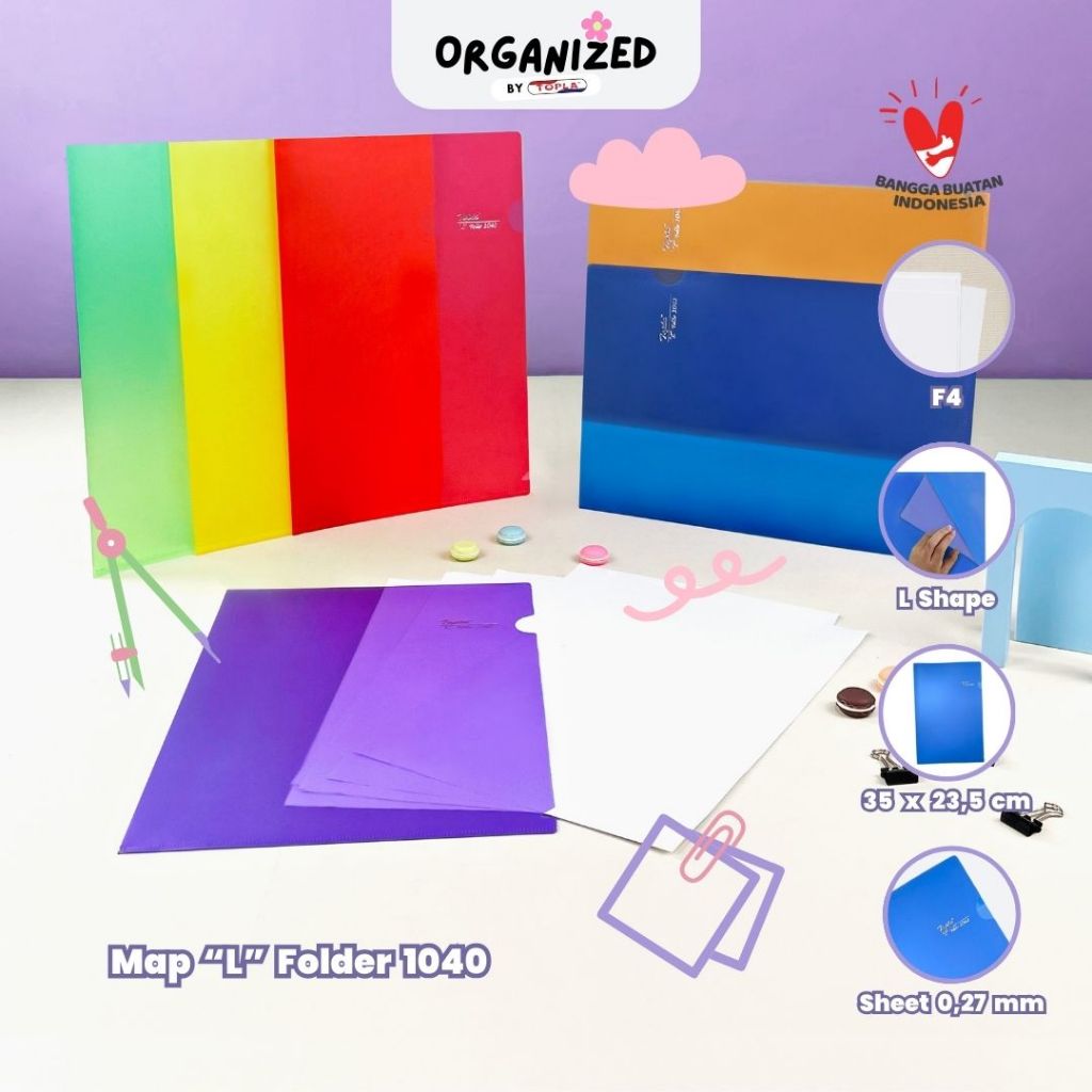 Jual Map L F4 / folder file selip kertas berkas kantoran ukuran folio ...